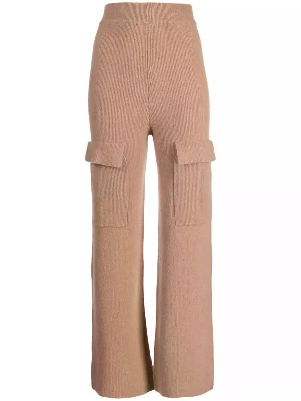 IZAAK AZANEI Fine-knit Wide-leg Trousers - Pink