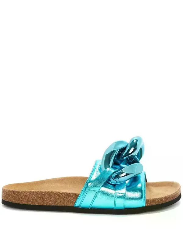 JW Anderson Chain-link Detail Slides - Blue