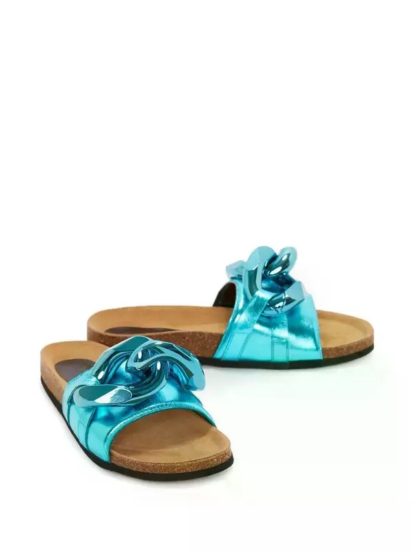JW Anderson Chain-link Detail Slides - Blue
