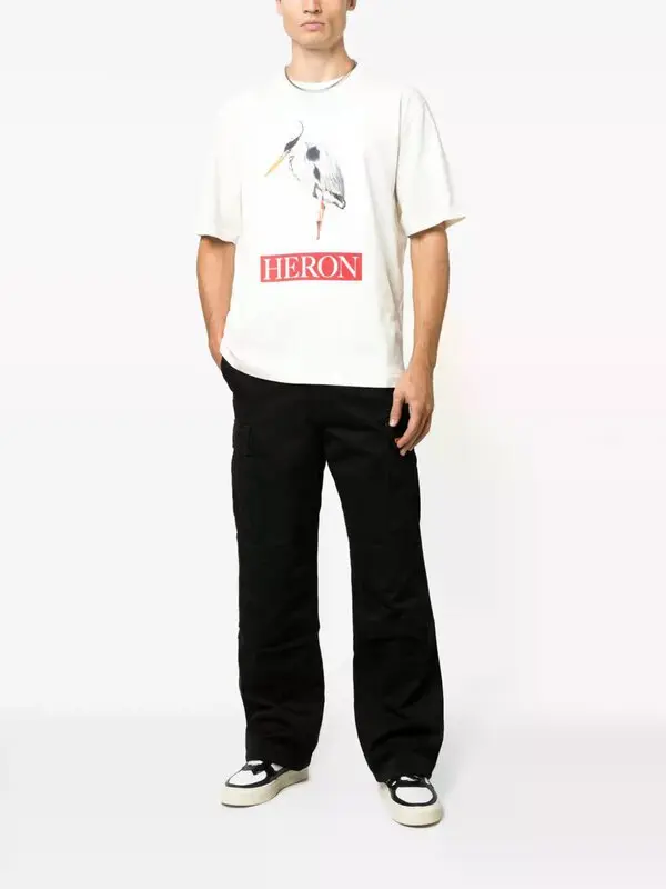 Heron Preston Heron Bird Painted Cotton T-shirt