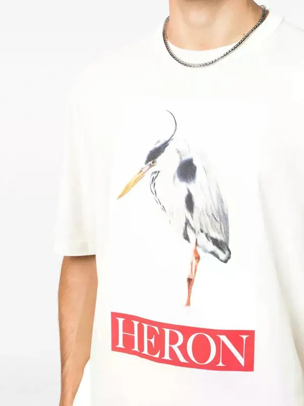 Heron Preston Heron Bird Painted Cotton T-shirt