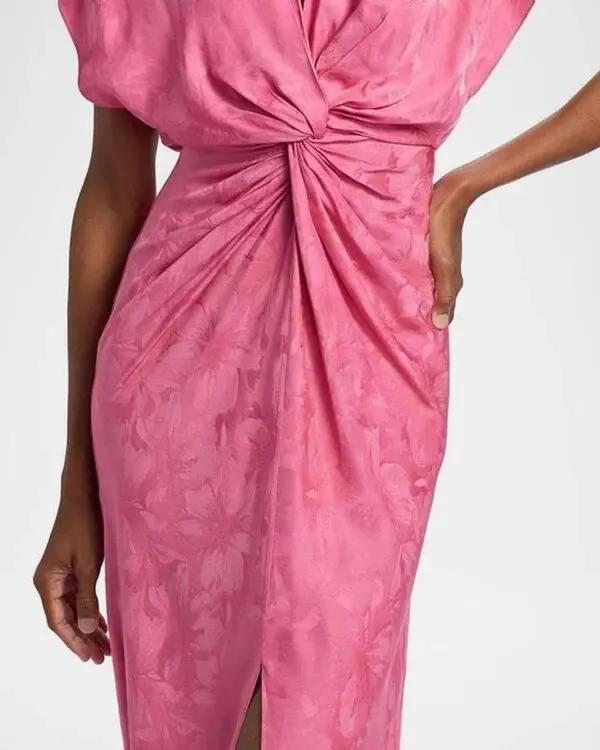 Prabal Gurung Floral Satin Jacquard Maxi Dress