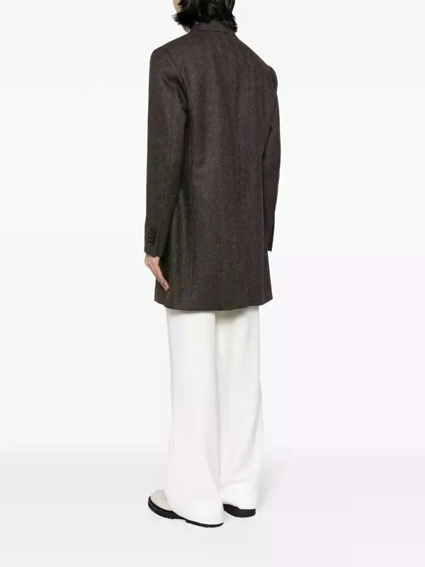 Luciano Barbera Houndstooth-pattern Wool Coat