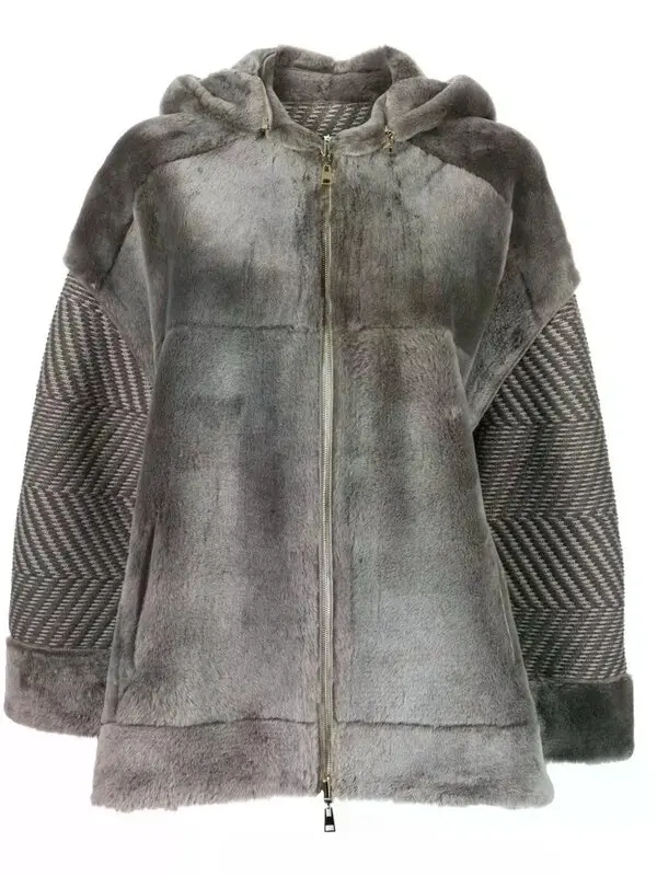 Lorena Antoniazzi Sheepskin Hooded Jacket
