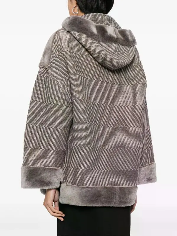 Lorena Antoniazzi Sheepskin Hooded Jacket