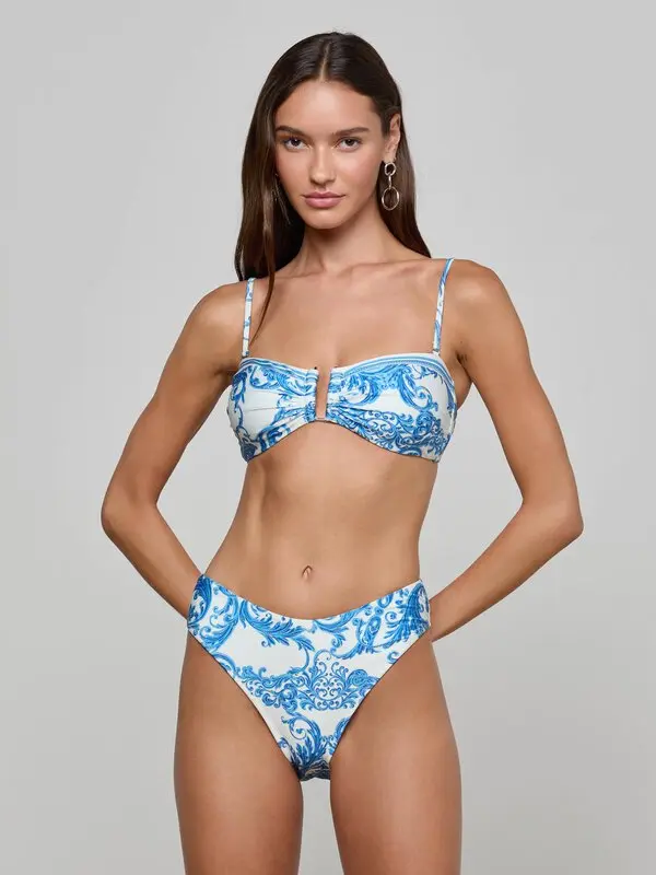 L'Agence Krysta Bandeau Top - Baroque Blue