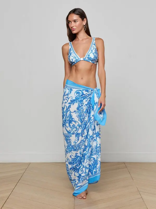 L'Agence Maribel Cover-up Pareo - Baroque Blue