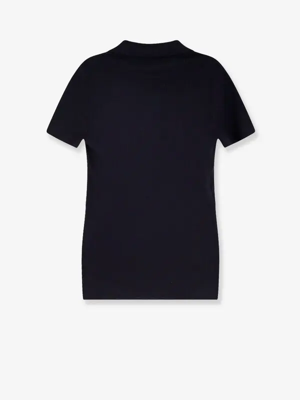 Max Mara Albero Virgin Wool Polo Shirt - Blue