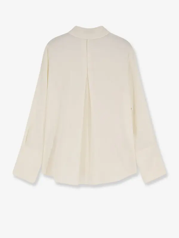 Max Mara Mxpvoliera Stretch Silk Shirt - Beige
