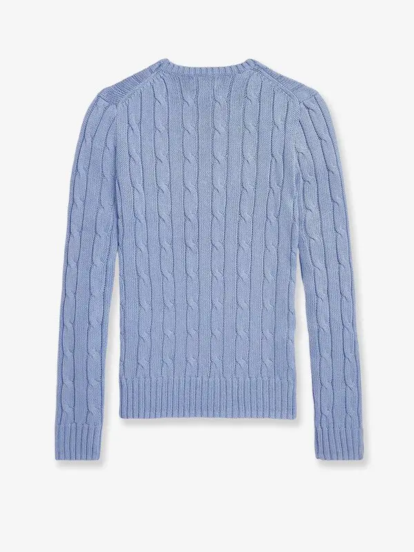 Polo Ralph Lauren Cotton Sweater With Embroidered Logo - Blue