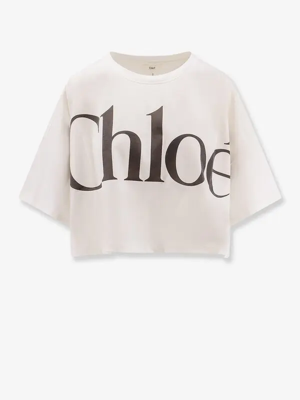 Chloé Cotton T-shirt With Logo - White