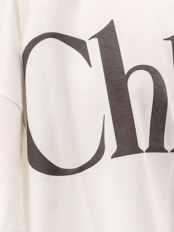 Chloé Cotton T-shirt With Logo - White