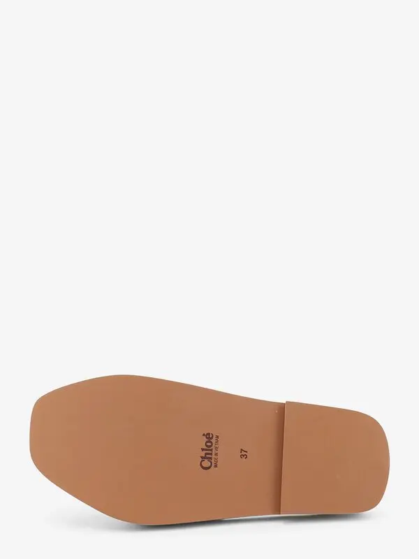Chloé Woody Linen Slides - Beige
