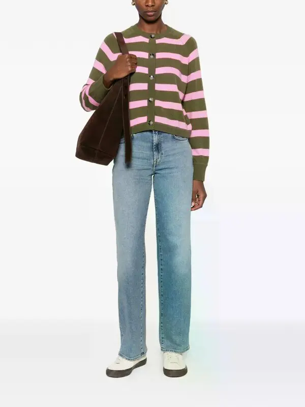 ALLUDE Stripe-pattern Cardigan