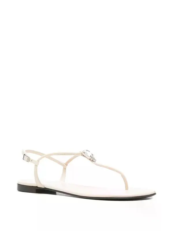 GIUSEPPE ZANOTTI Embellished Strap Flat Sandals