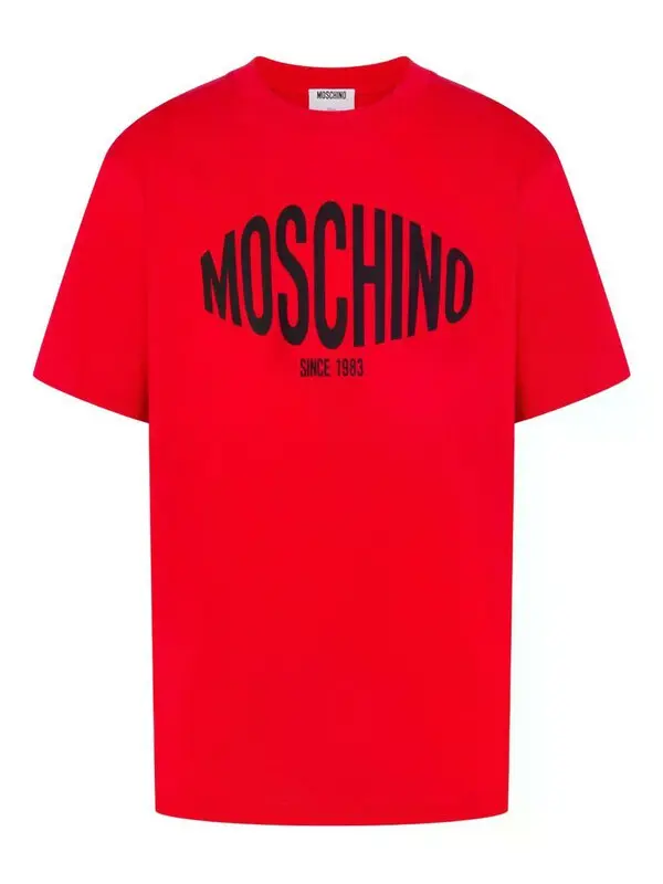 Moschino Logo-print Cotton T-shirt - Red