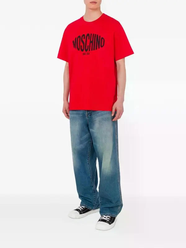 Moschino Logo-print Cotton T-shirt - Red