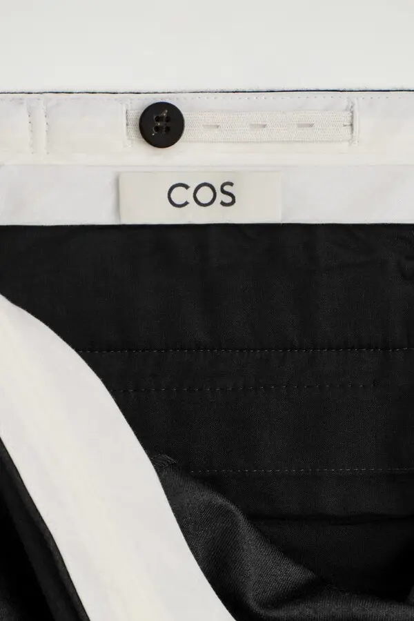 Cos Wool-blend Flannel Straight-leg Trousers
