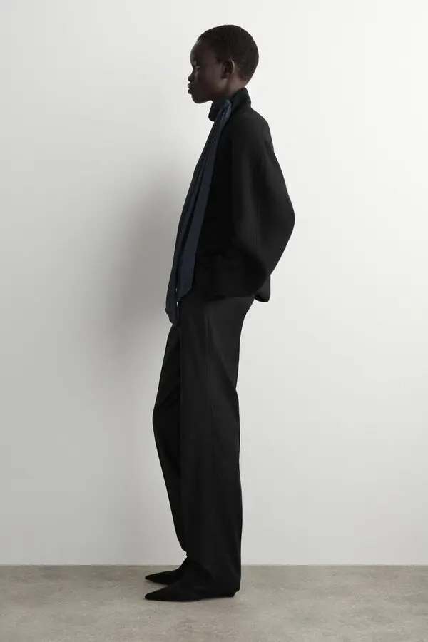 Cos Wool-blend Flannel Straight-leg Trousers