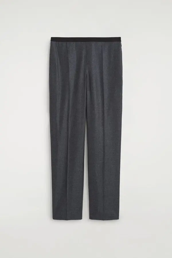 Cos Wool-flannel Straight-leg Pants