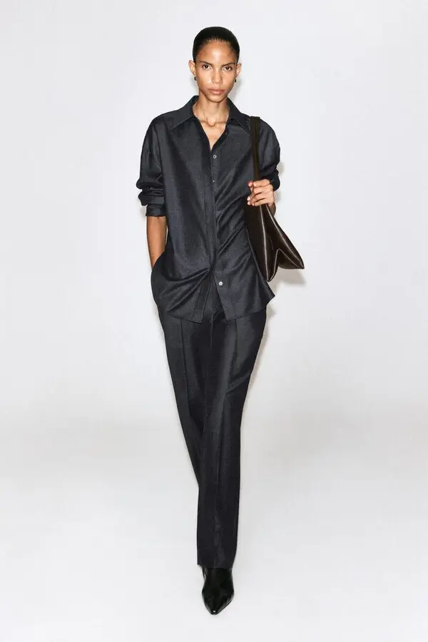 Cos Wool-flannel Straight-leg Pants