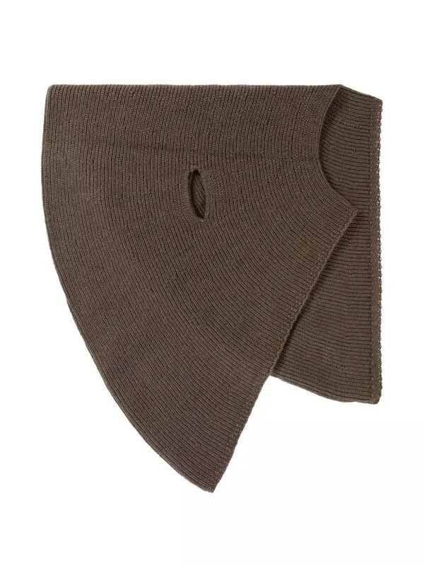 Issey Miyake Cutout Knitted Hat - Brown