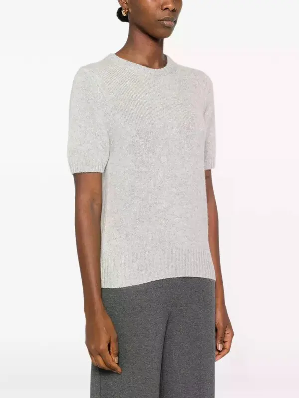 ALLUDE Short-sleeve Sweater