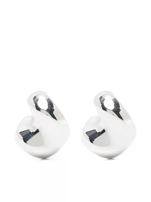 MARIA BLACK Saddle Medium Earrings - Silver