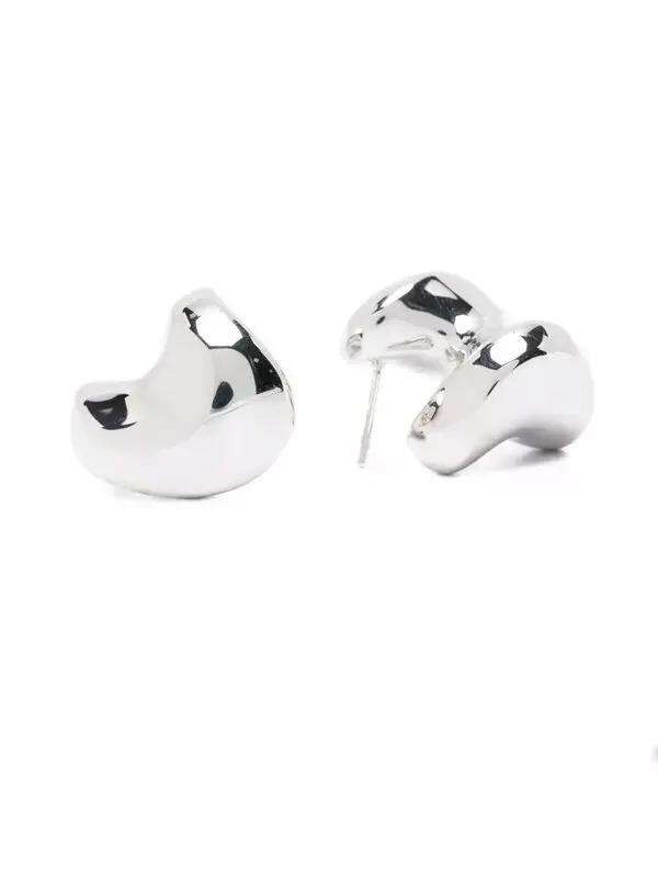 MARIA BLACK Saddle Medium Earrings - Silver