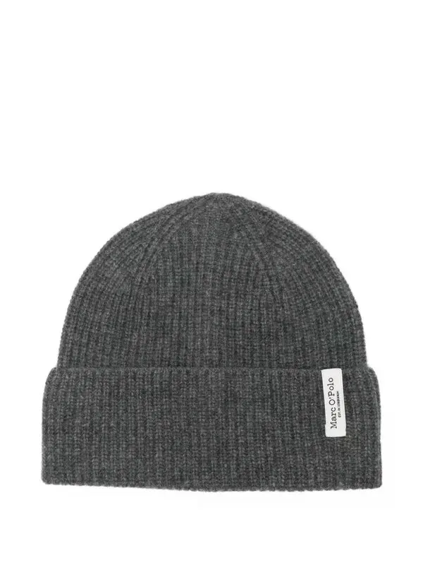 Marc O'polo Logo-patch Beanie - Grey