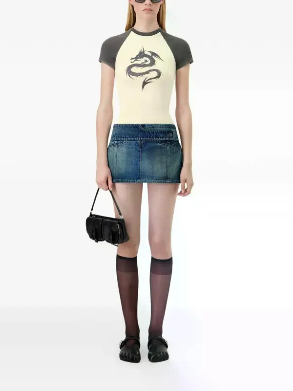 Coperni Paneled Denim Mini Skirt
