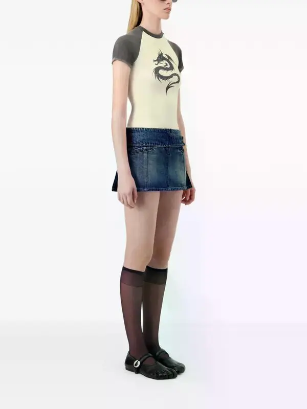 Coperni Paneled Denim Mini Skirt