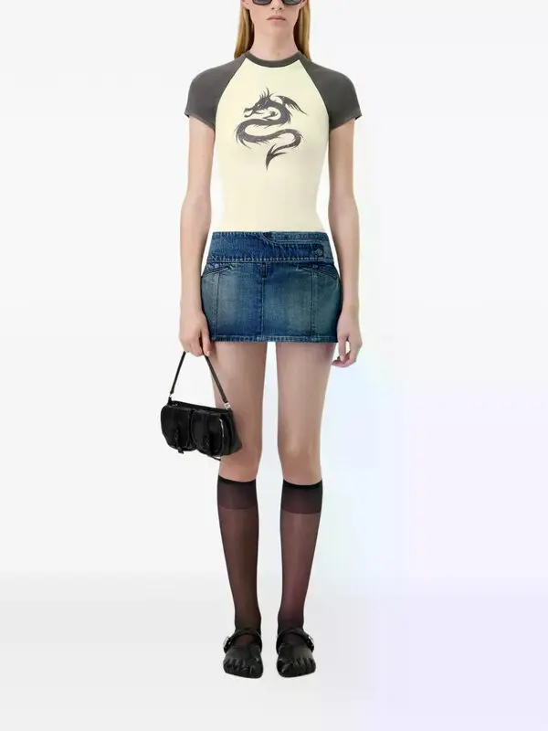 Coperni Paneled Denim Mini Skirt