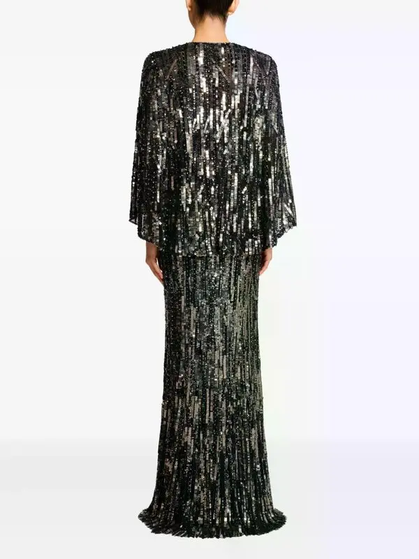 Jenny Packham Sequin-embellished Cape - Grey