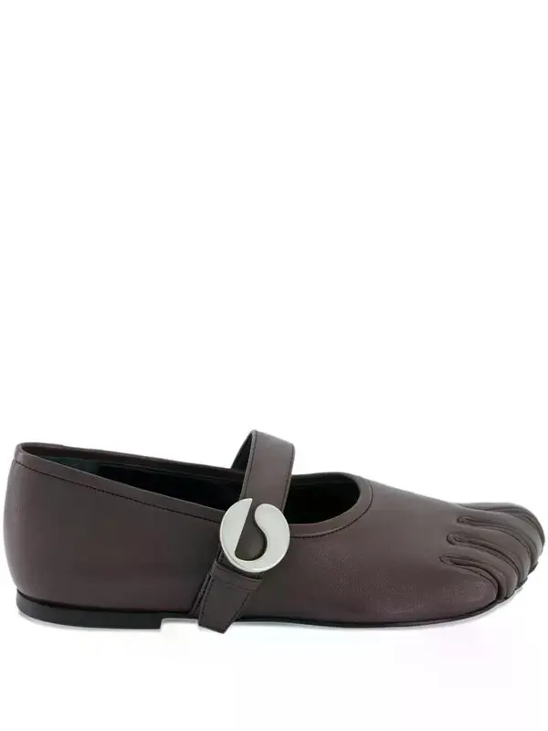 Coperni Toe-detail Buckle Ballet Flats - Brown