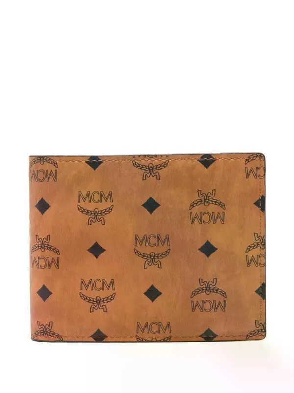 Mcm Monogram Wallet - Brown
