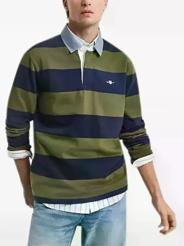 Gant Striped Chambray Polo Shirt