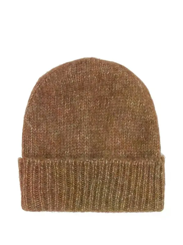 MONITALY Melange Knit Beanie - Brown