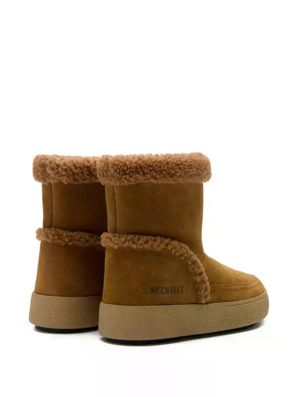 Moon Boot Ltrack Tina Shearling-trimmed Suede Boots