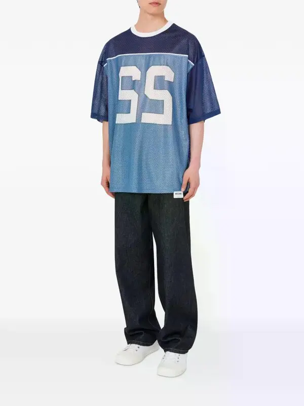 Moschino Mesh Panelled T-shirt - Blue