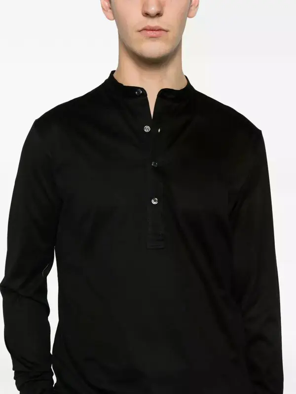 TOKYO Buttoned Long-sleeved Polo Shirt