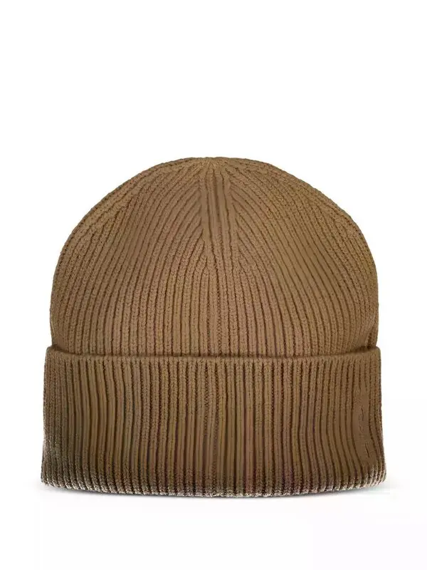 Gant Wool Ribbed Beanie - Brown