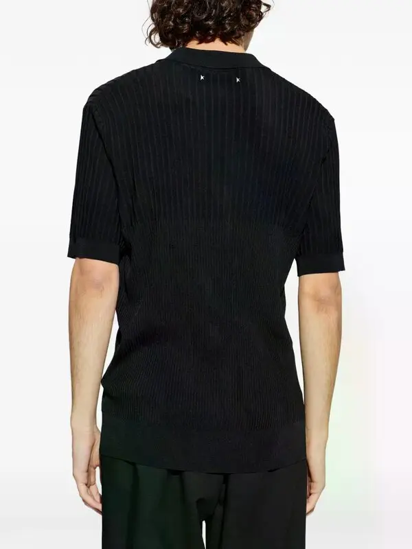GOLDEN GOOSE Ribbed Button Polo Shirt
