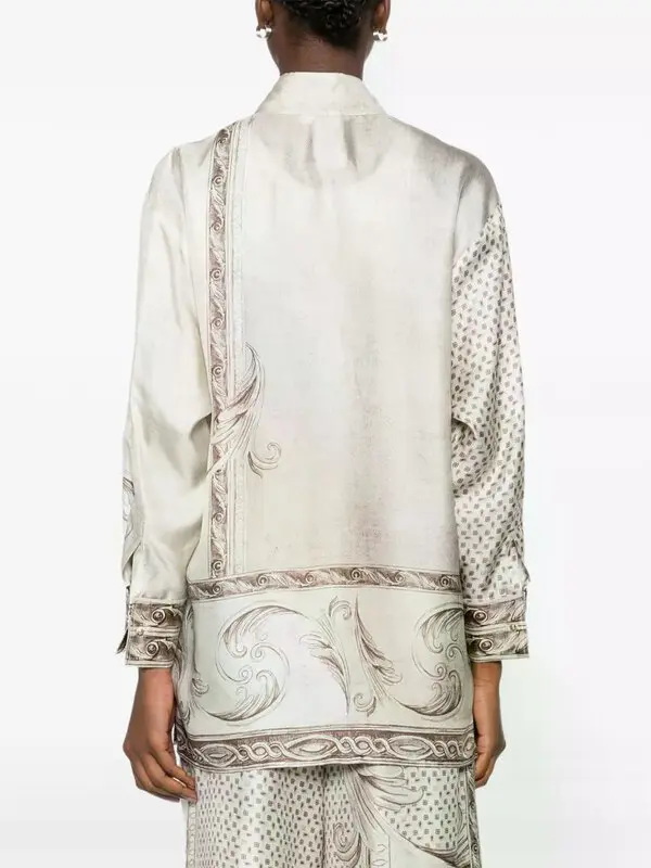Max Mara Printed Silk Twill Shirt
