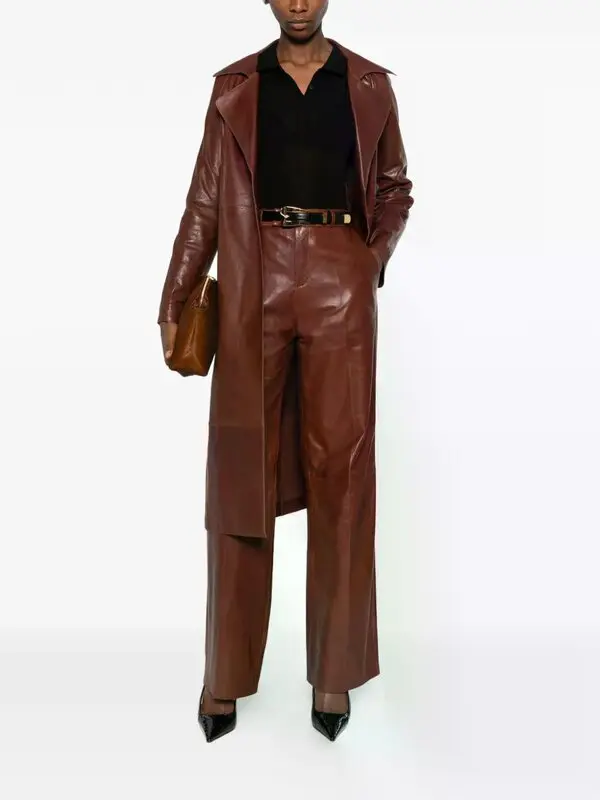 ARMA Leather Straight-leg Trousers