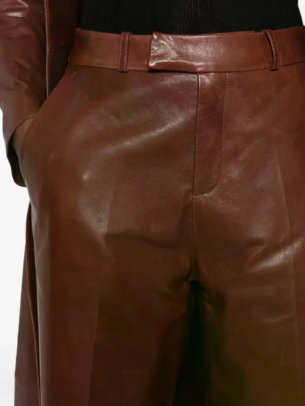 ARMA Leather Straight-leg Trousers