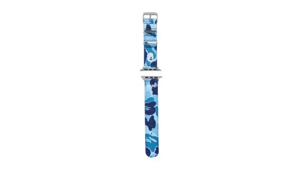 A BATHING APE Abc Camo Nato Watch Band - Blue