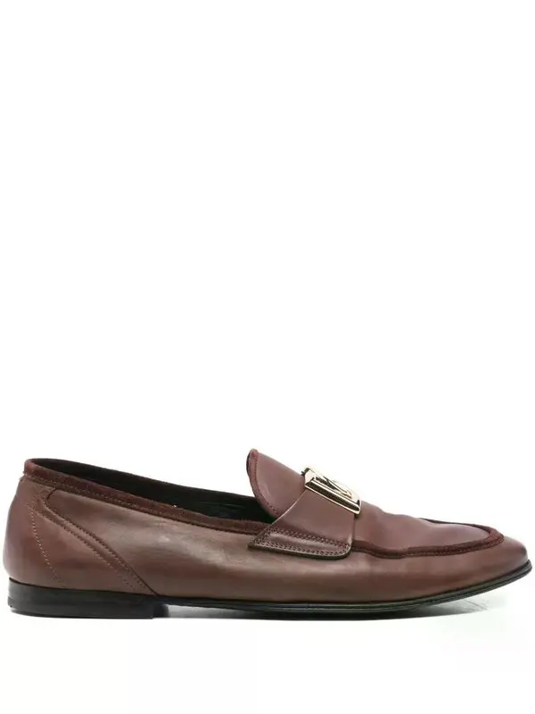 Dolce & Gabbana Dg-plaque Interlocking Loafers