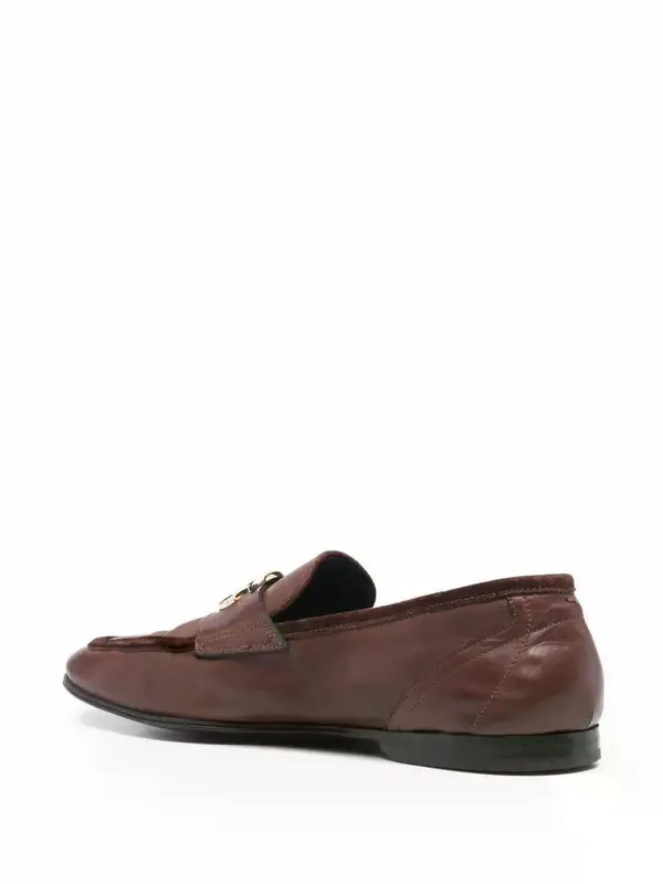 Dolce & Gabbana Dg-plaque Interlocking Loafers