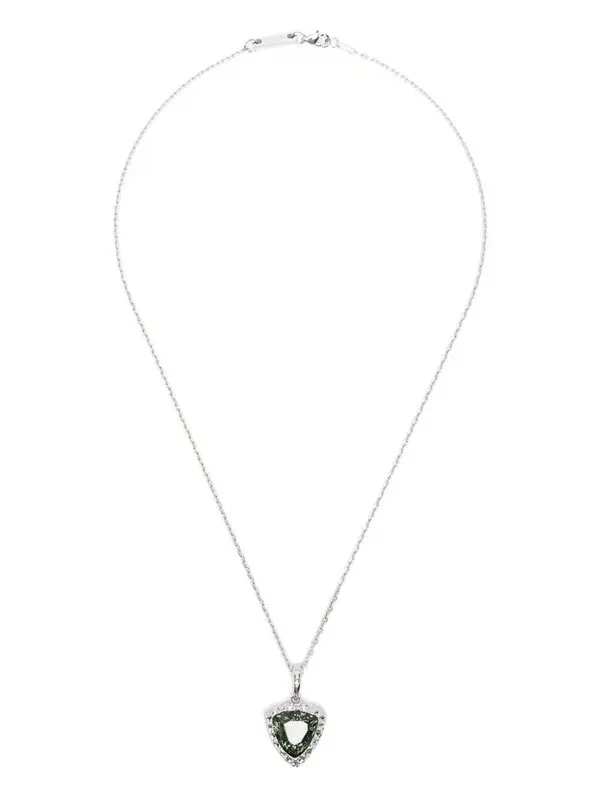DARKAI Trillion Tourmaline Pendant Necklace - Silver
